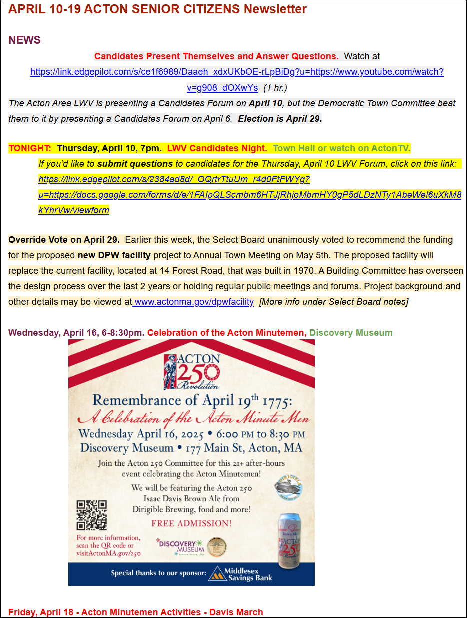 Acton’s Marion Maxwell: Creating community for fifty years – The Acton ...