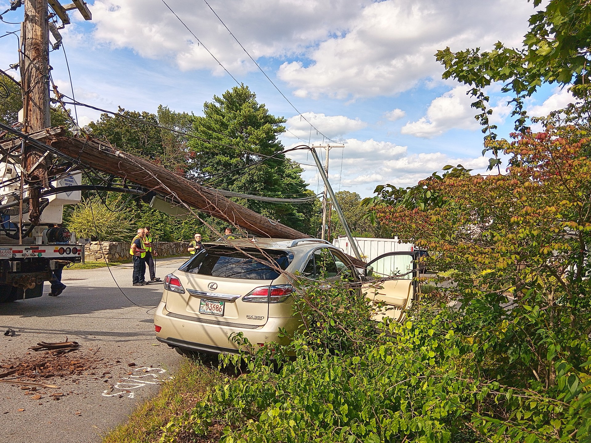 Car crash on Willow Street takes out utility pole, leaves neighborhood ...